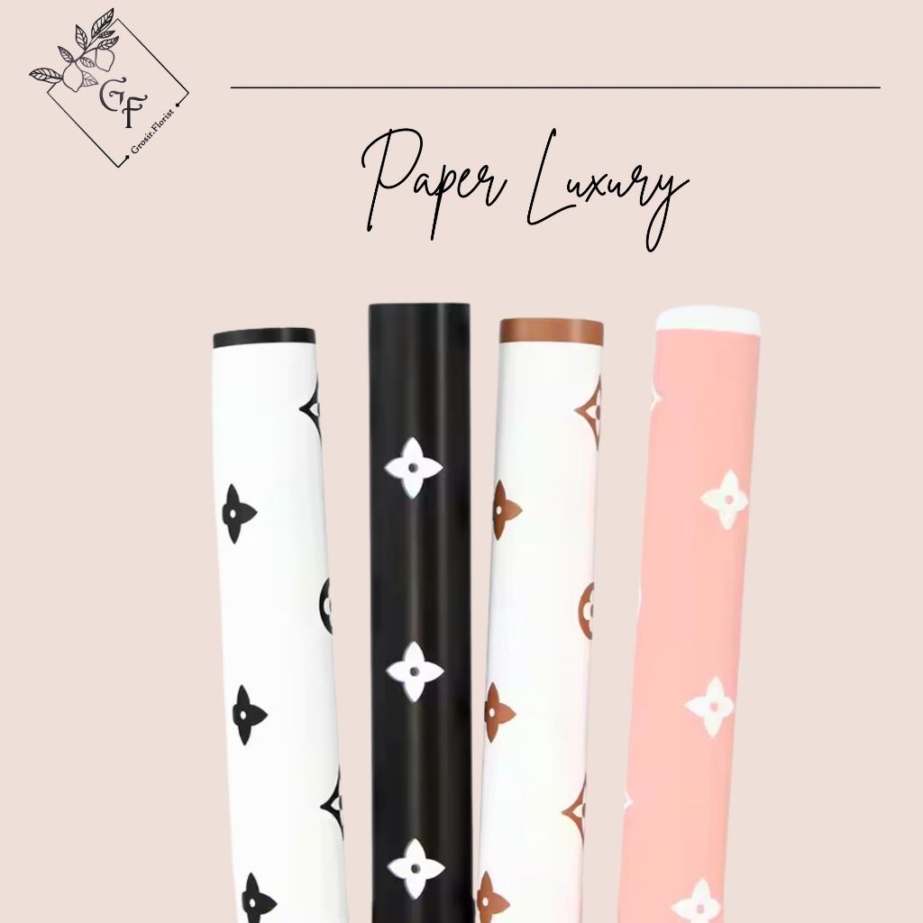Complete WRAPPING PAPER LV CELLOPHANE LUXURY MOTIF GIFT PAPER ...