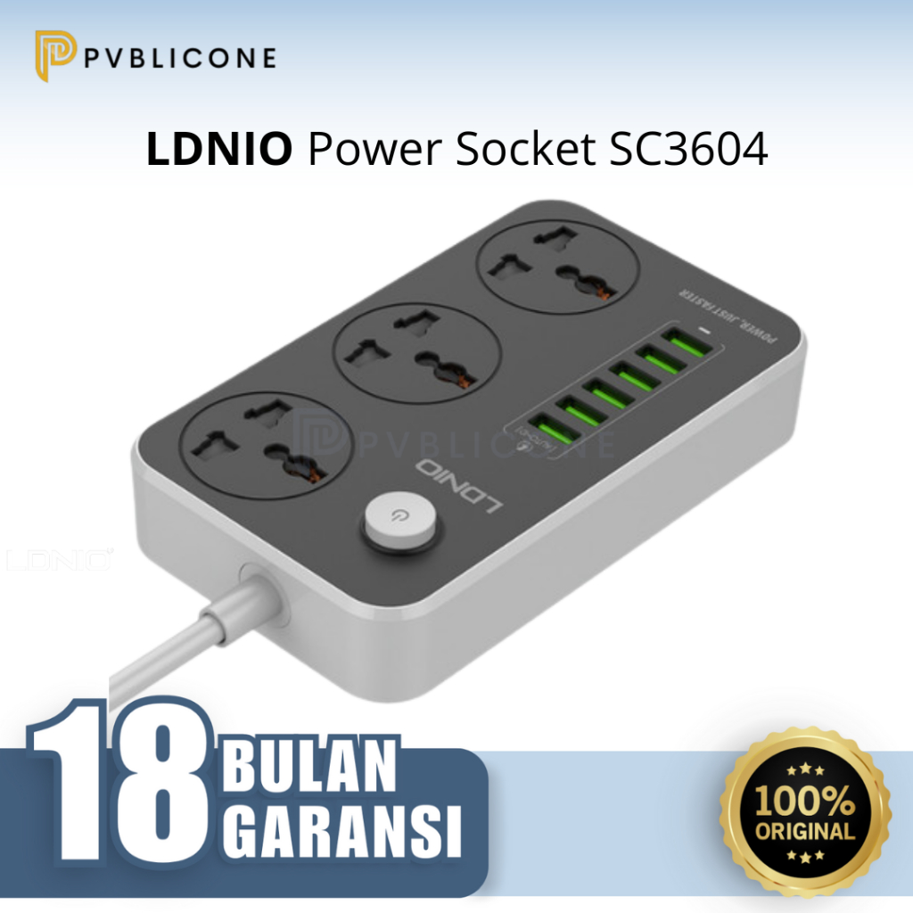 Ldnio Power Socket SC3604 Auto MAX 3.4A 3 Outlets + 6USB Charger ...