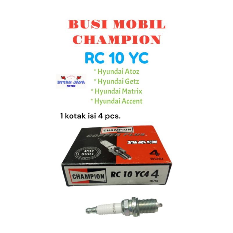 1 BOX CONTAINS 4 PCS CHAMPION CAR SPARK PLUG RC 10 YC4 // RC10YC4 // RC ...
