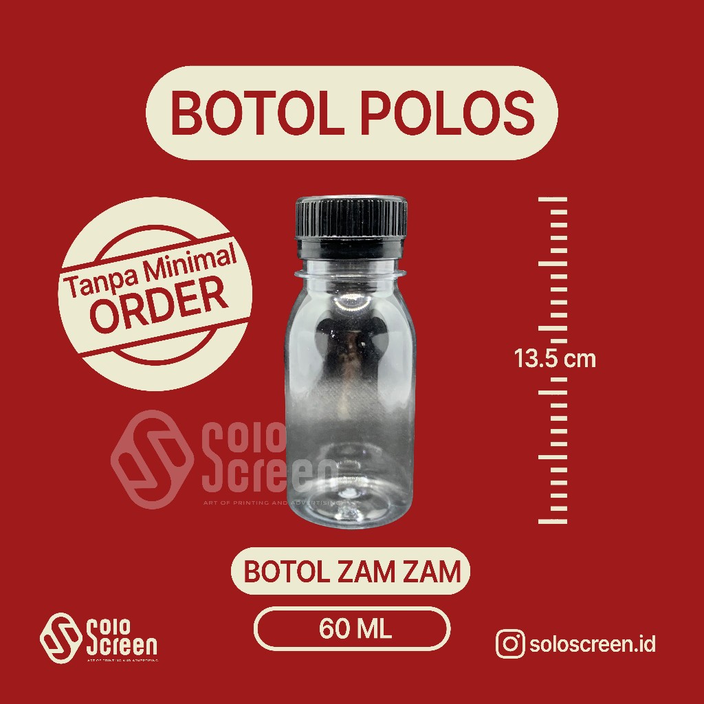 60 ML ZAM-ZAM BOTTLE PET PLASTIC BOTTLE UNIT | Shopee Philippines