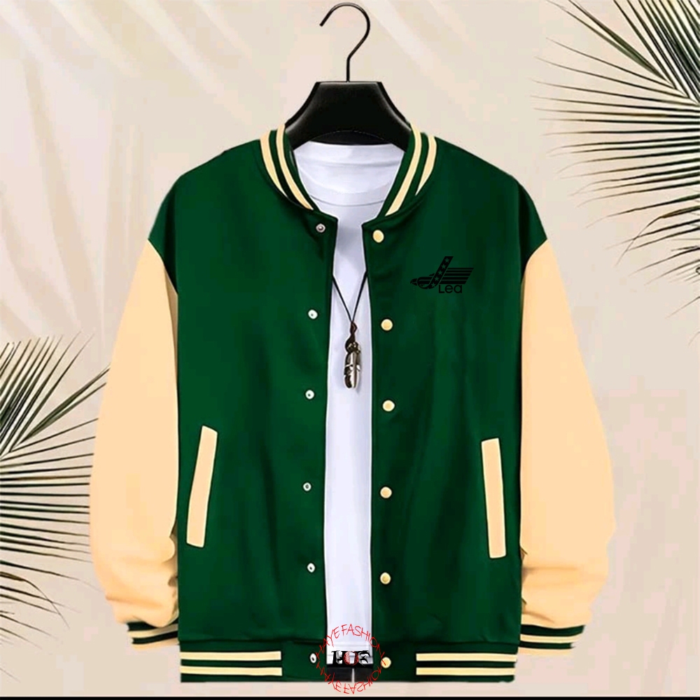 Haye Fashion - Unisex Black Lai Button Baseball Jacket Varsity Zipper ...