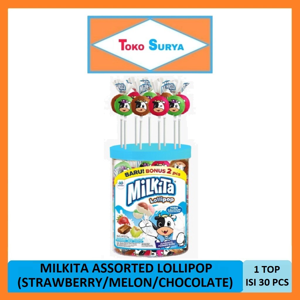Milkita Assorted Milk Lollipop Chocolate Flavored Lollipop Candy ...
