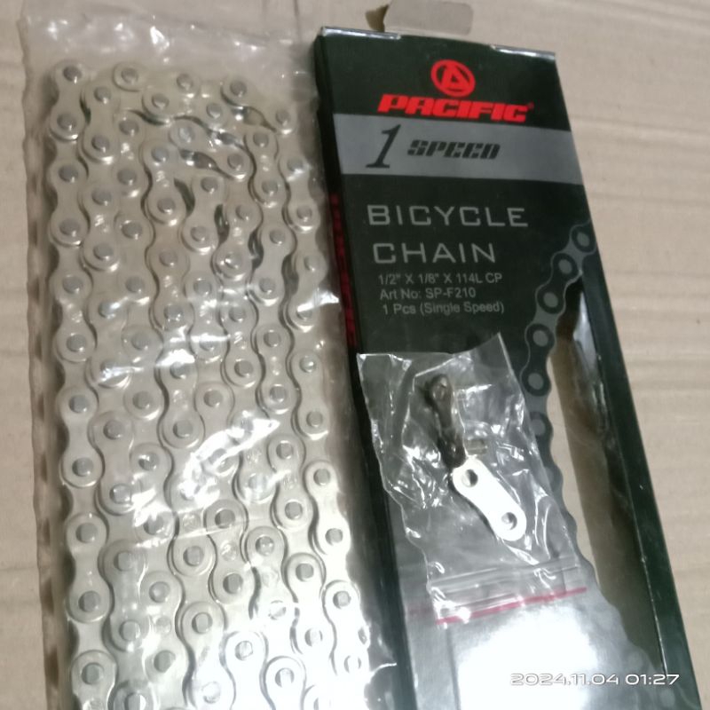 1 speed SILVER bicycle chain single speed pacific bmx bicycle chain ...
