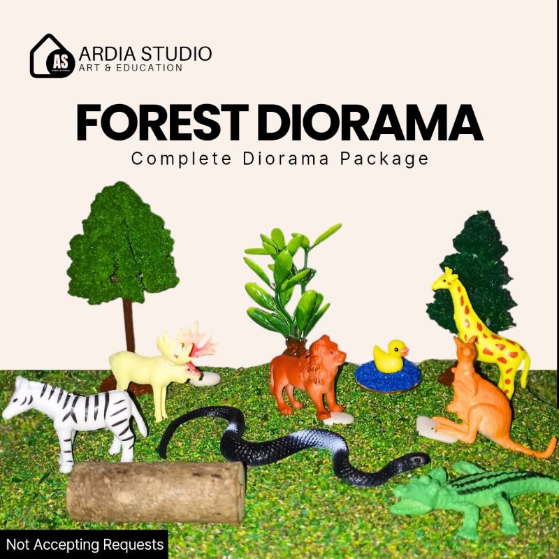 Forest zoo diorama package school assignment mockup diorama of forest ...