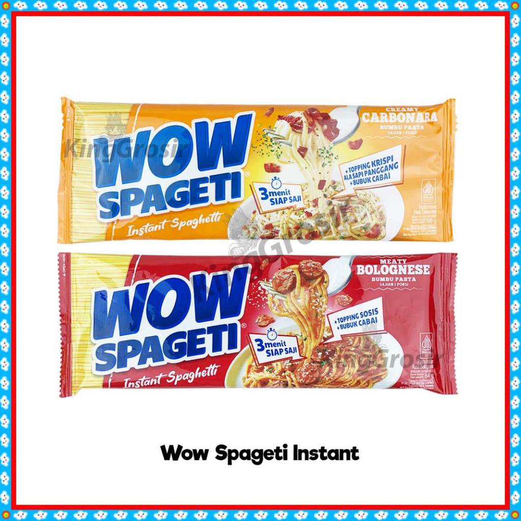 Wow Instant Spaghetti Pasta Bolognese / Carbonara (1pcs) Instant Spaghetti Instant Pasta ...