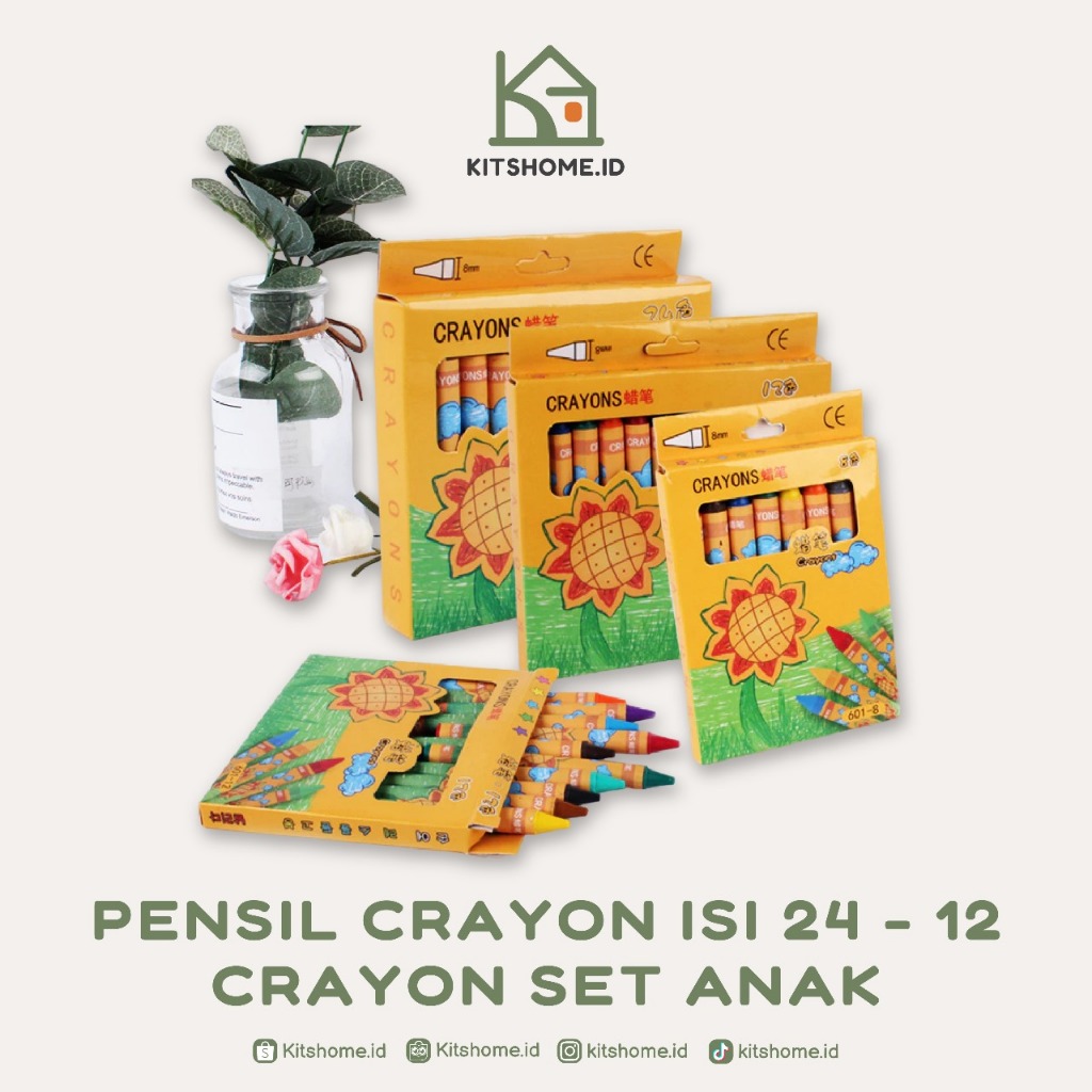 Crayon PENCIL CONTENTS 24 / 12 COLORS / 24PCS DRAWING COLOR PENCIL ...