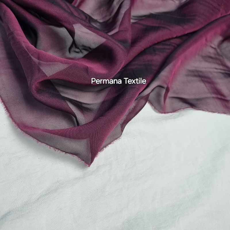 Two tone Silk Chiffon Fabric | Chiffon 2 Plain Colors | Soft Thin ...