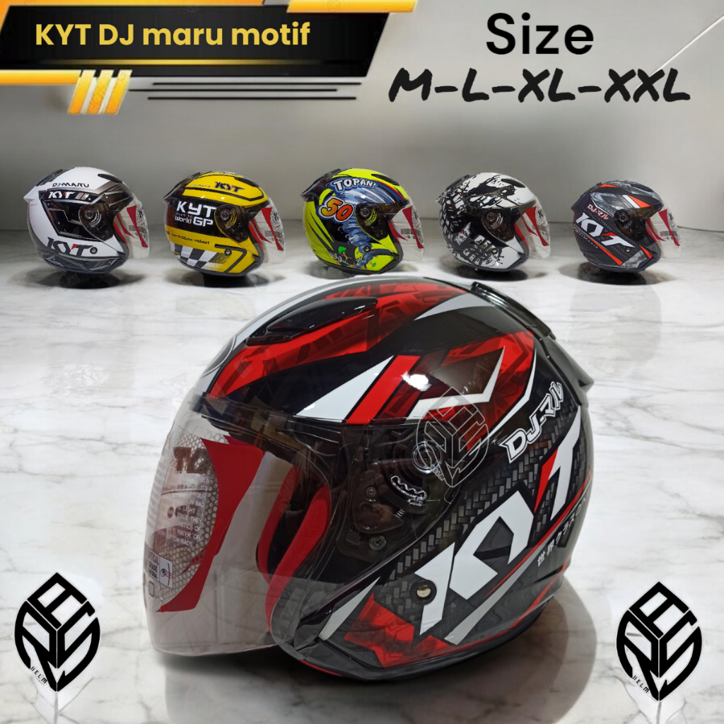 KYT DJ MARU HALF FACE HELMET MOTIF|Pattern Pattern Pattern|SNI Helmet ...