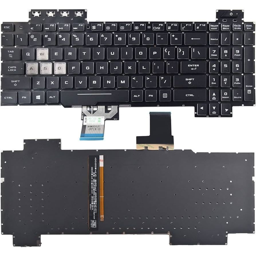 HITAM Asus TUF GAMING KEYBOARD FX505 FX505D RGB BACKLIGHT 8 PIN BLACK ...