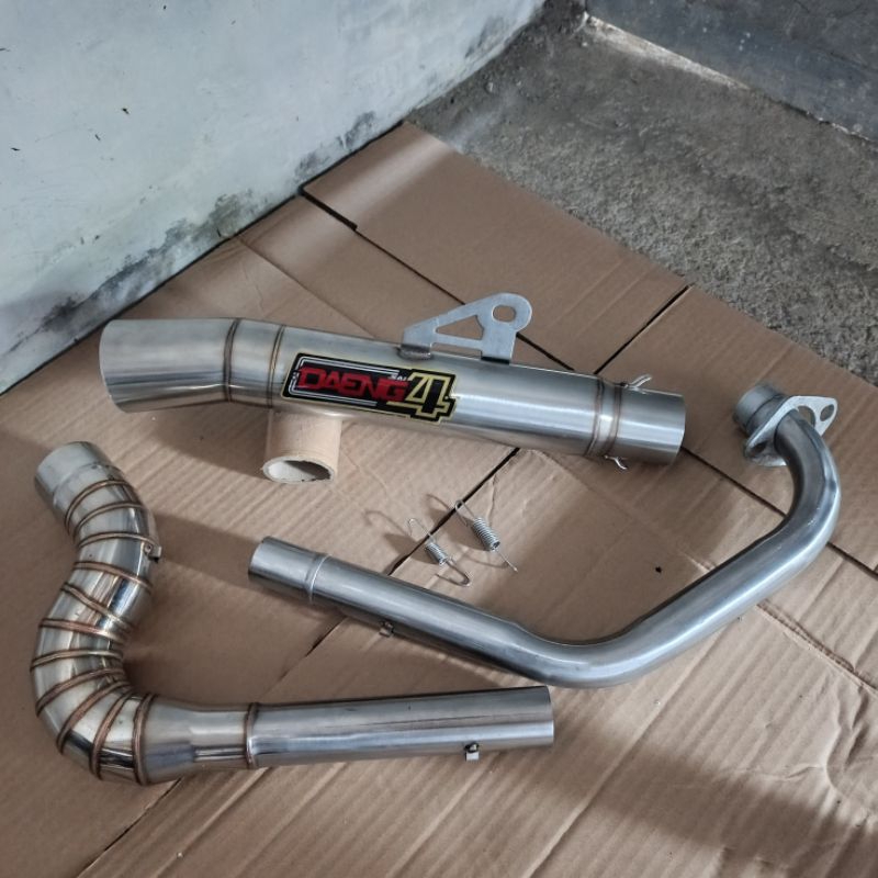 Big Elbow Pipe High stainless Daeng Super Open For Raider 150 Carb/Fi ...