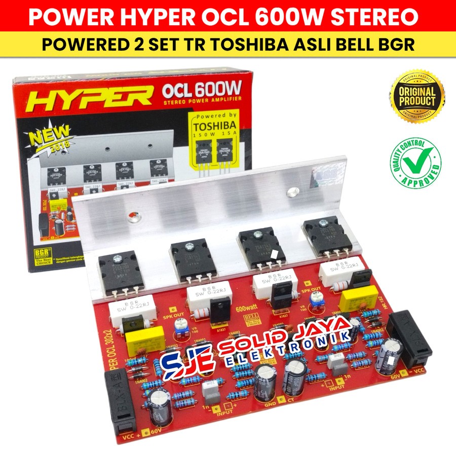 Power KIT HYPER OCL 600W STEREO TR FINAL TRANSISTOR TOSHIBA ORIGINAL 2SA1943 2SC5200 A1943 C5200 ...