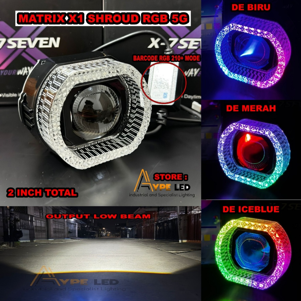 ORIGINAL X-7SEVEN 3 INCH BILED MATRIX X1 PLUS ACRYLIC SCREEN RGB 5D 210 ...