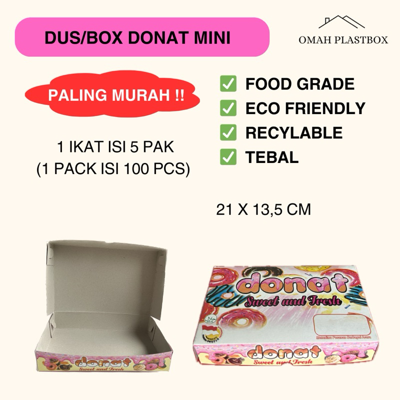 Thick Mini Donut Box/Box Size 21x13,5x4 CM | Shopee Philippines