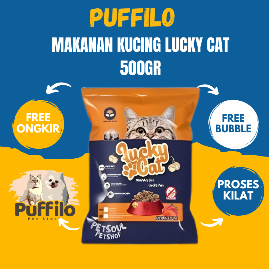 Lucky Cat Cat Cat Food 500 Gr - Dry Cat Food | Shopee Philippines