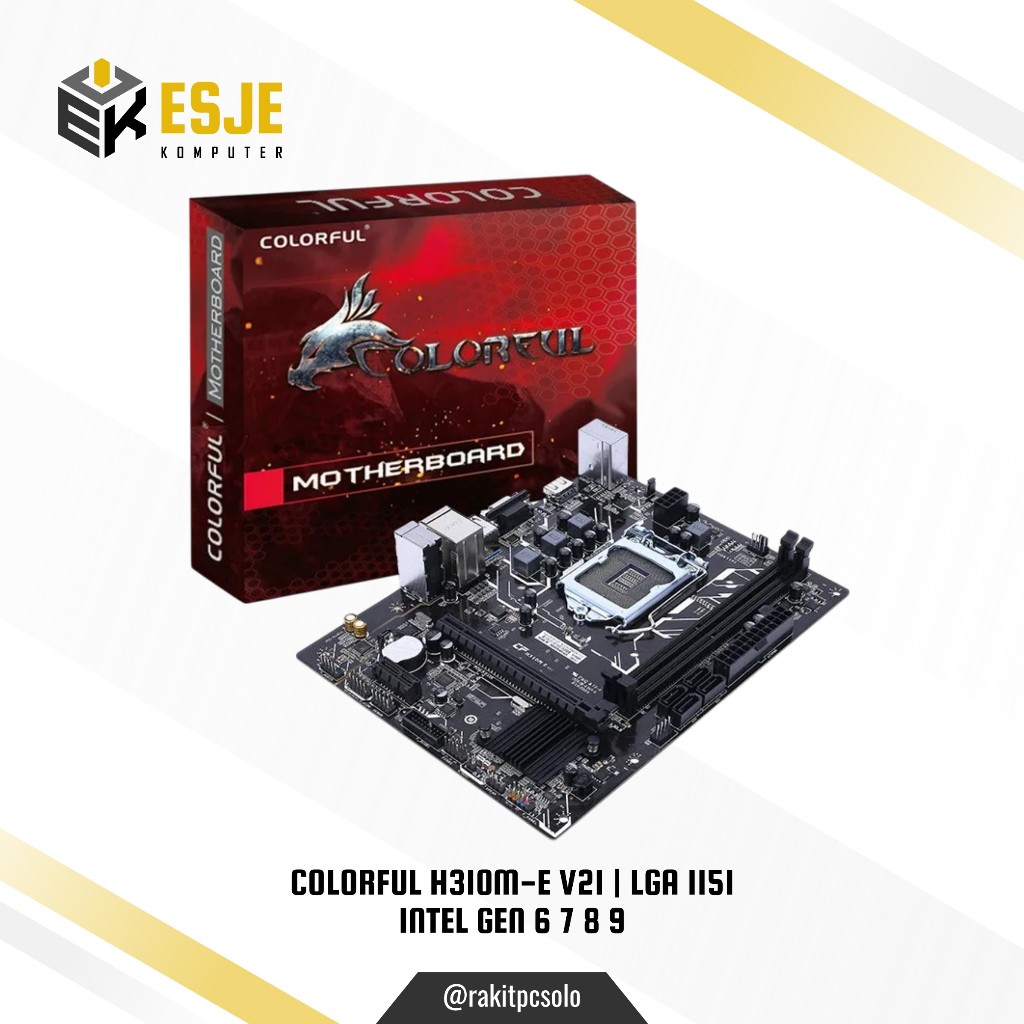 Colorful H310M-E V21 Intel LGA 1151 Motherboard for Intel Gen 6, Gen 7 ...