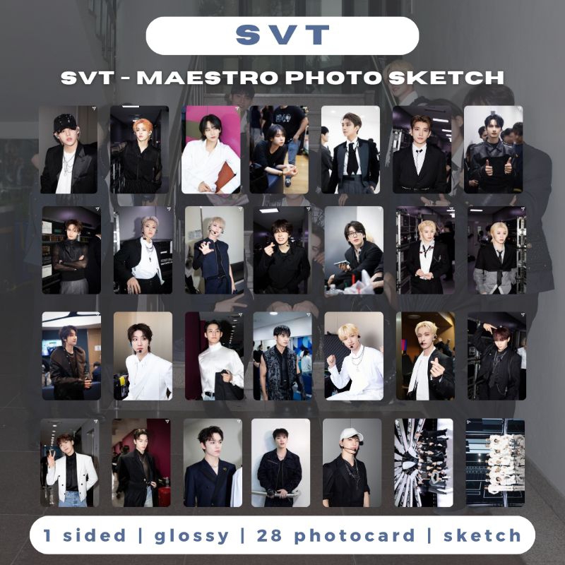 Winter scenery Photocard Seventeen SVT - MAESTRO Photo Sketch | 1 set gets 25 photocards ...