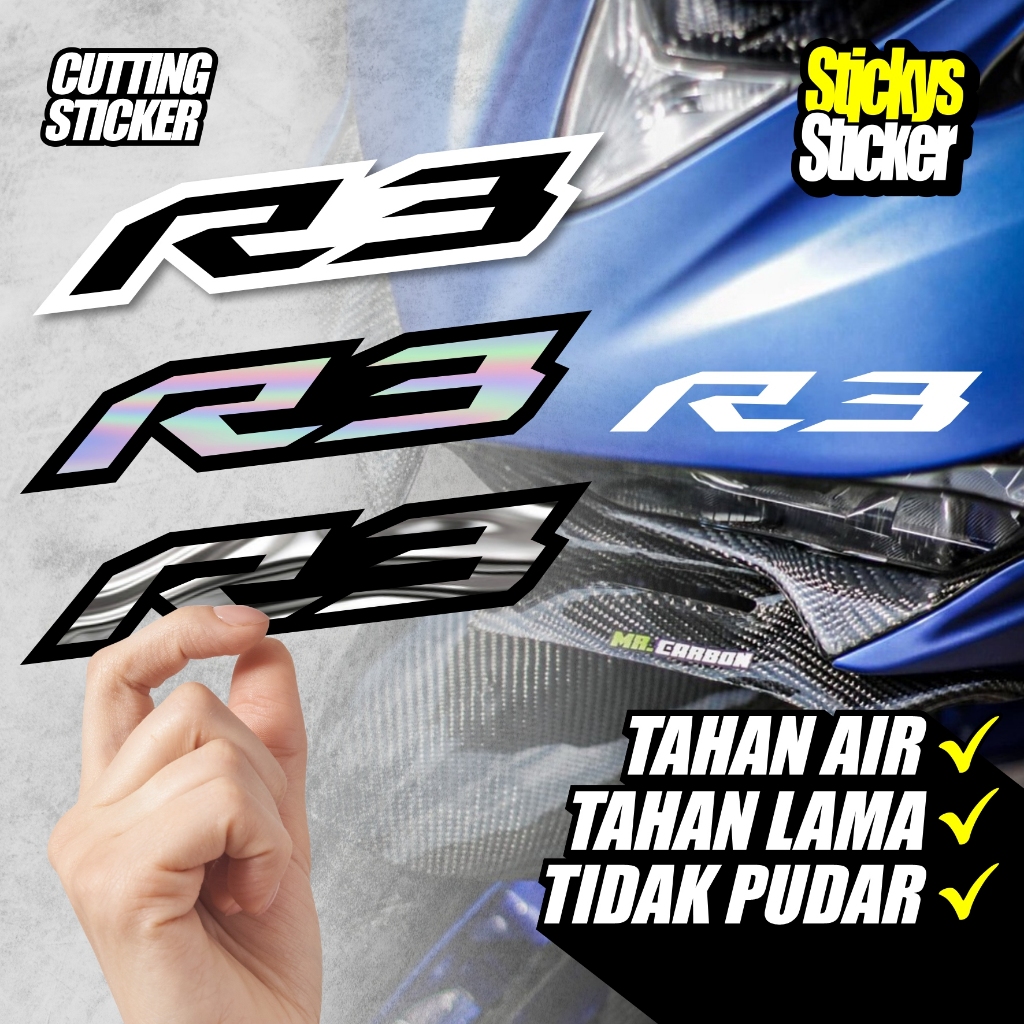 R3 logo sticker cutting sticker YAMAHA R3 6 color choices and size 4 ...