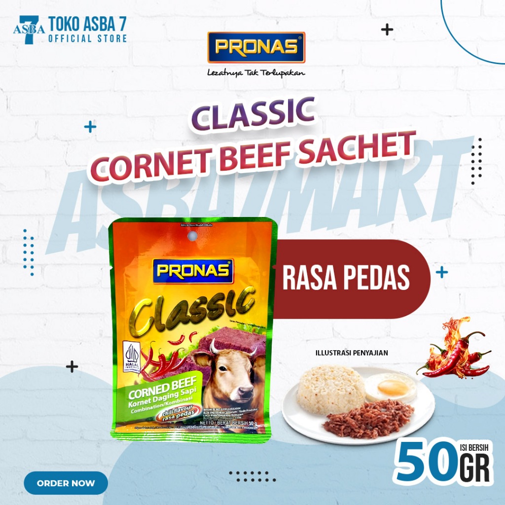Pronas CLASSIC CORNED BEEF SACHET ALL VARIANT | Shopee Philippines