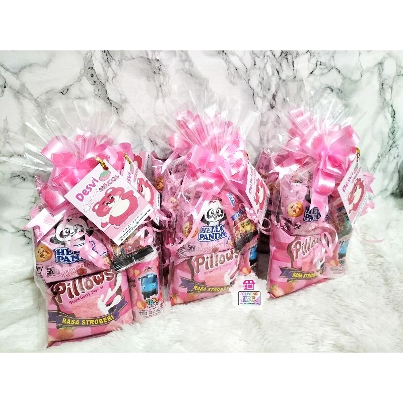 All Pink Mini Snack Package || Really Mini Pinky Birthday Snacks ...