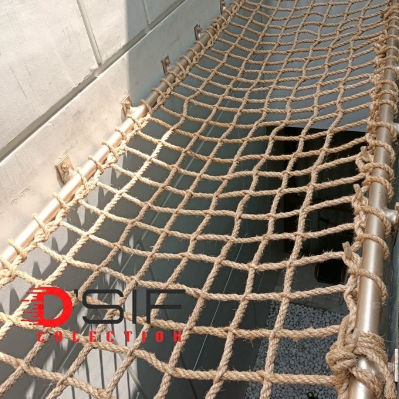 Safety safety safety net, Manila rope material, 6 milli Manila coconut ...
