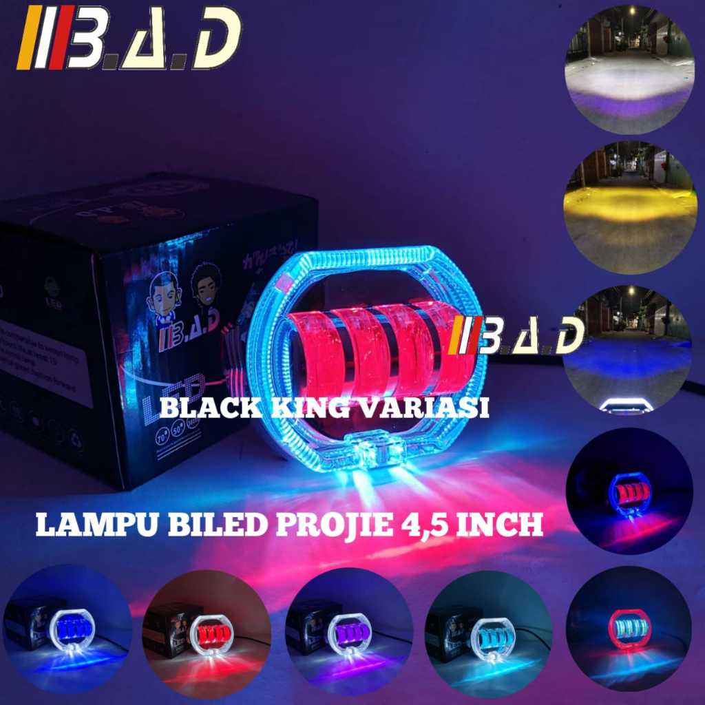 Biled Shooting Light 4 LED Lens Headlight Biled Projector Shooting ...