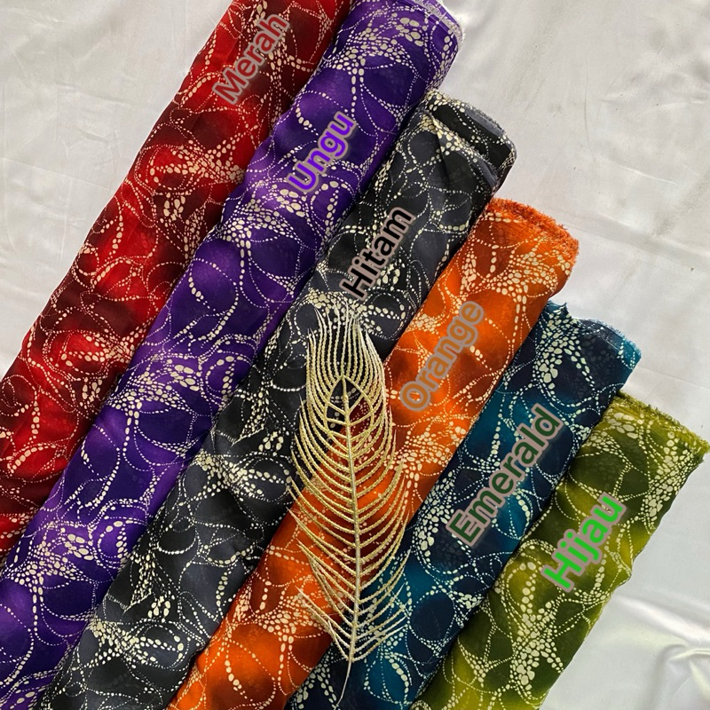 Grade A Chiffon Fabric with Luxurious Meter Premium Drip Motif | Shopee ...