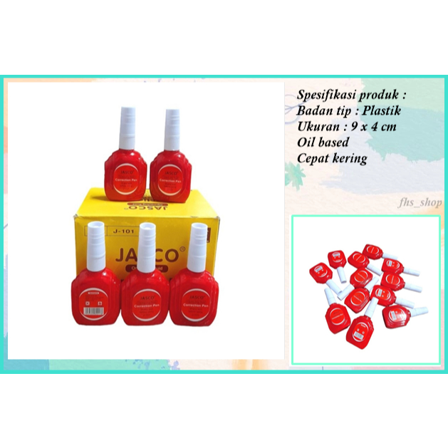 Correction Pen Jasco Correction Fluid Type X Liquid Liquid Eraser ...