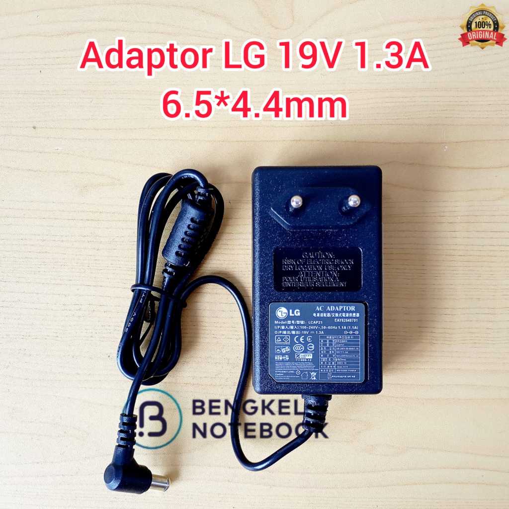 Lcd LED Monitor Charger Adapter LG 19V 1.3A 6.5*4.4mm 6544 DC:6.5X4.4mm LCAP21 25W ADS-40FSG-19 ...