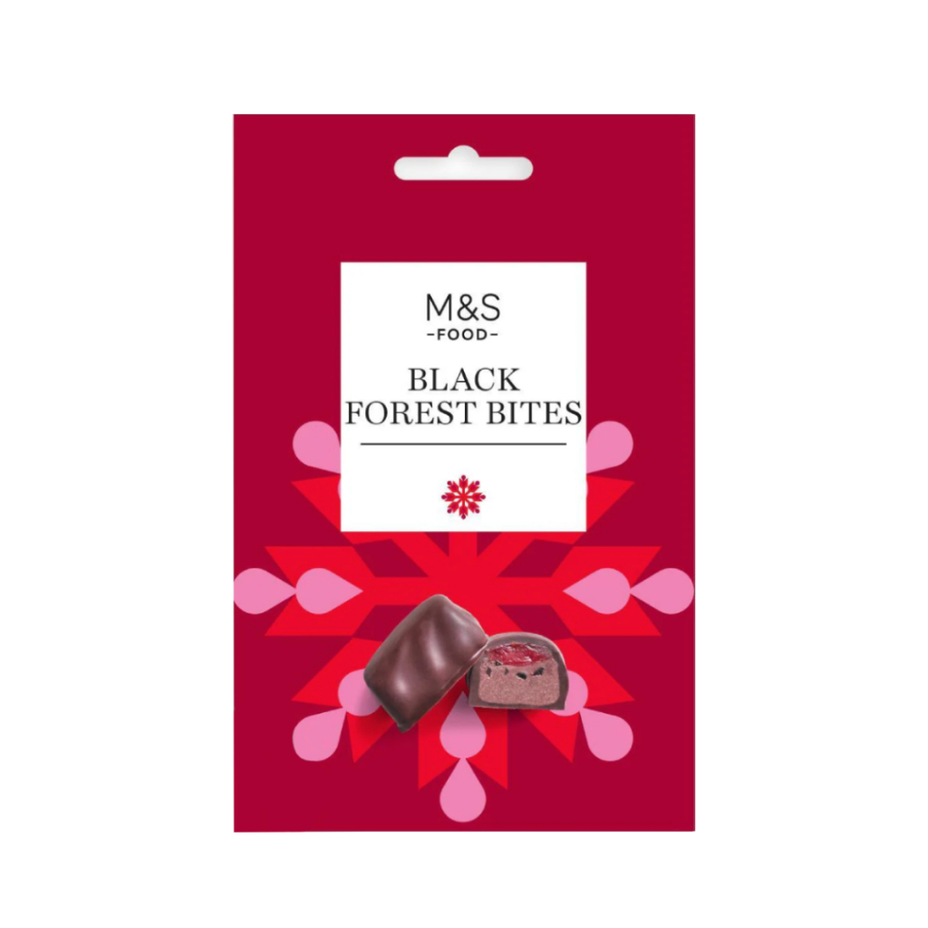 M&s Black Forest Bites 128gr | Chocolate Christmas | Christmas ...