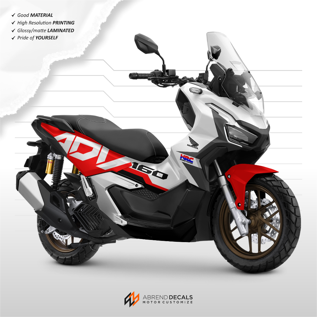 Adv 160 FULLBODY DECAL HONDA HRC GRAFIST / ADV 160 MOTORCYCLE STICKER ...
