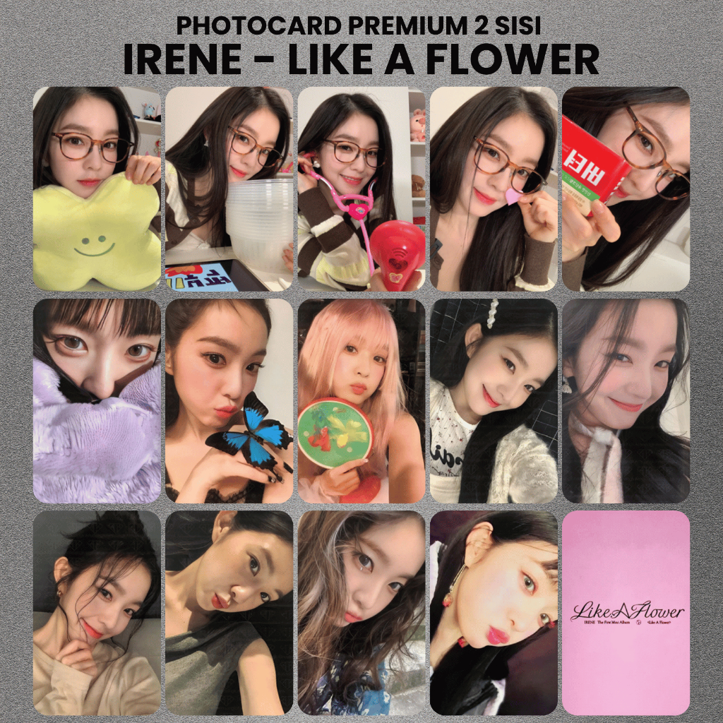 (1 PCS) IRENE Photocard LIKE A FLOWER - Premium PC Photocard 2 Sides ...