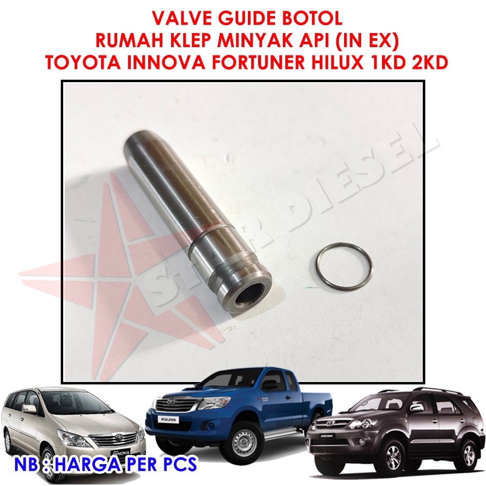 Valve GUIDE HOUSE BOTTLE VALVE FIRE OIL (IN EX) TOYOTA INNOVA FORTUNER ...