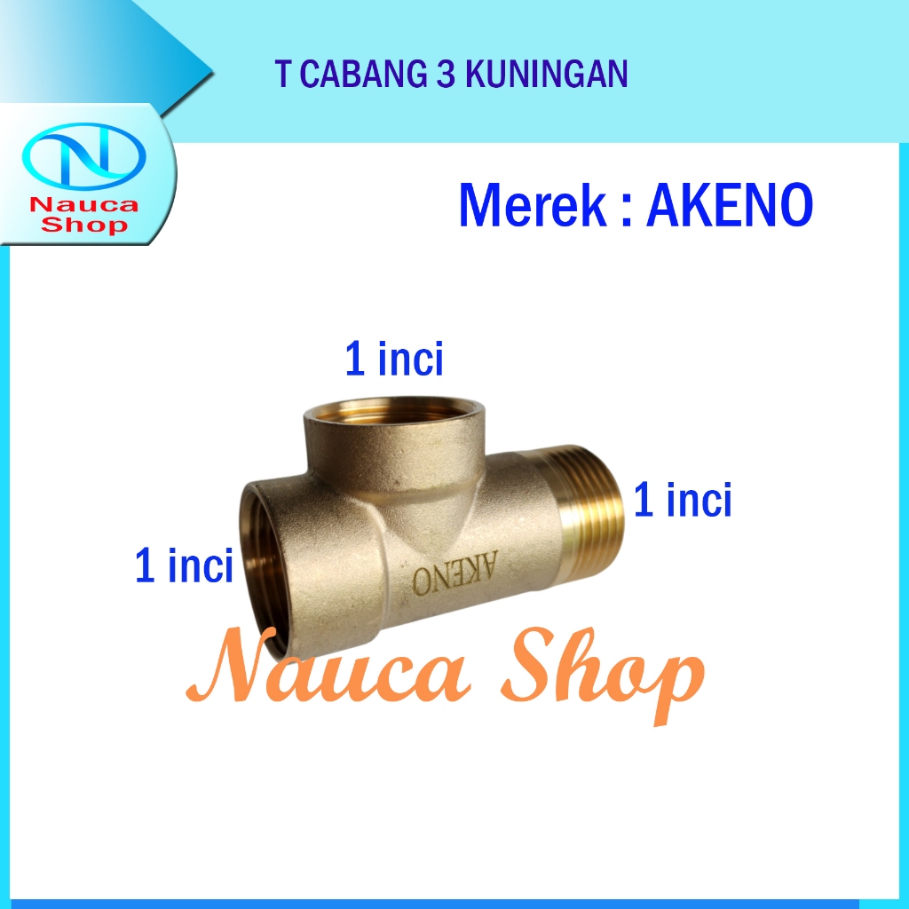 Tee / T JET PUMP 3 WAYS 1" THICK BRASS / WATER PUMP SPARE PART | Shopee ...