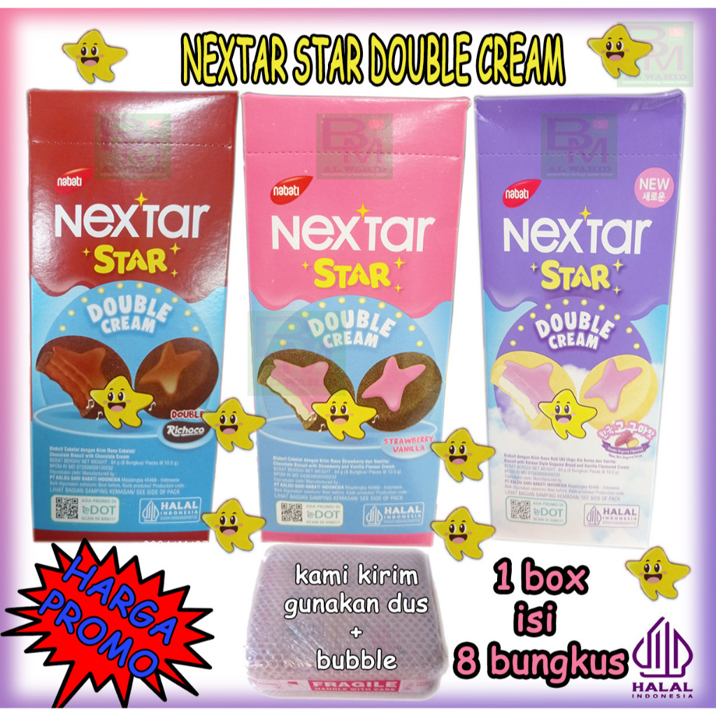 Vegetable Nextar Star Double Cream Biscuits 1 Box Contains 8 Packs ...