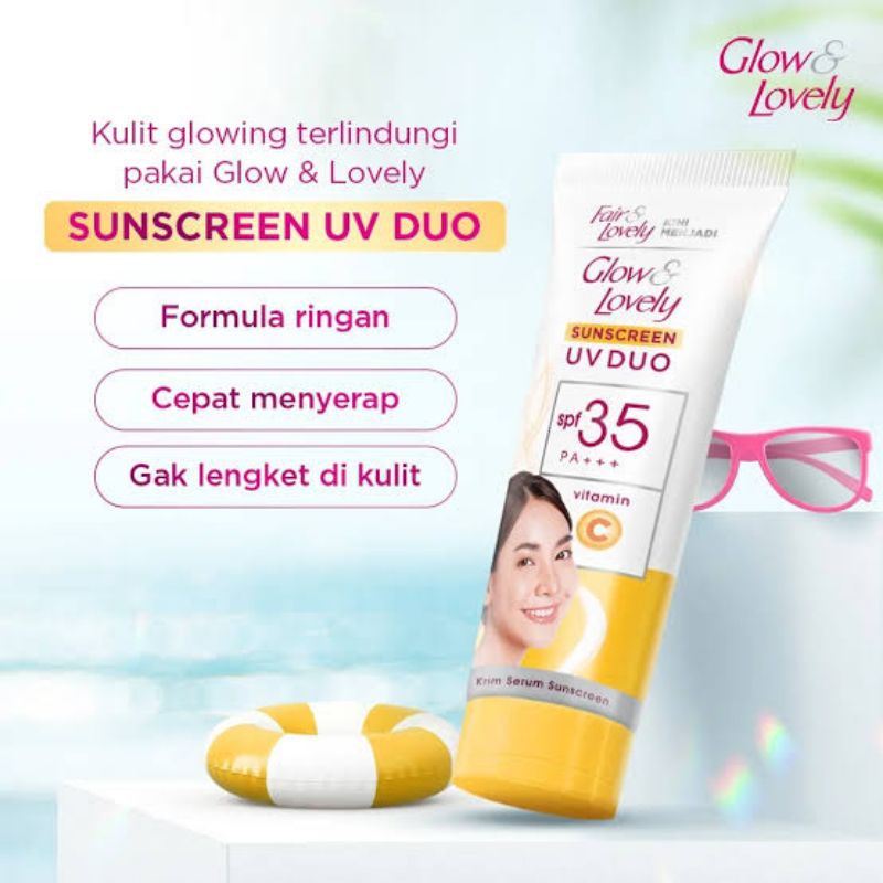 Fair & Lovely Ultimate UV Duo spf 35 PA+++ 20gr - Glow & Lovely Sachet ...