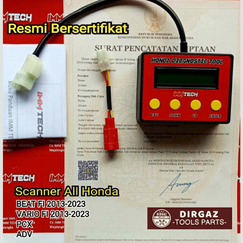 Scaner scanner injection motorbike can obd 1 & obd 2 beat fi vario fi ...