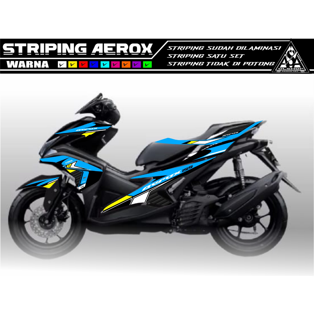 Aerox SEMI DECAL STRIPING LATEST SIMPLE CONCEPT MOTIP | Shopee Philippines