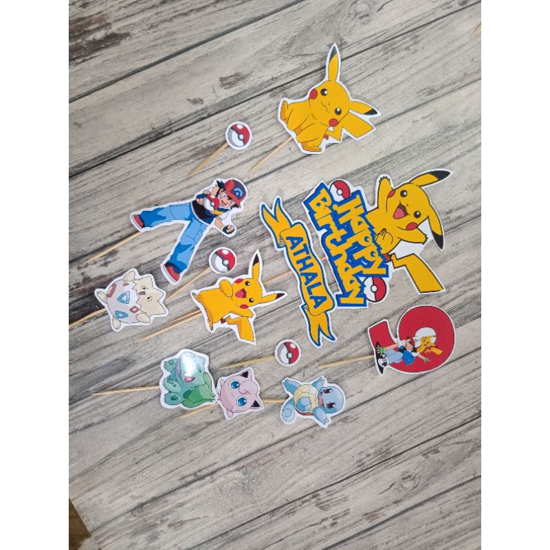 Pokemon Cake Topper | Custom birthday topper | Shopee Philippines