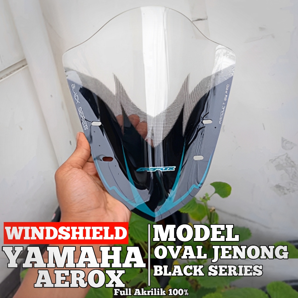 Visor WINDSHIELD AEROX NEW AEROX OLD MODEL OVAL SPORTY BLACK SERIES ...
