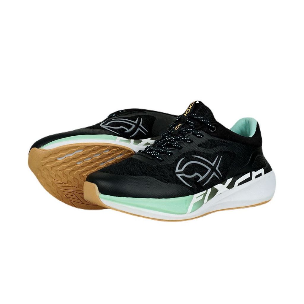 Fixch Breeze Black Green Low Running Shoes | Shopee Philippines