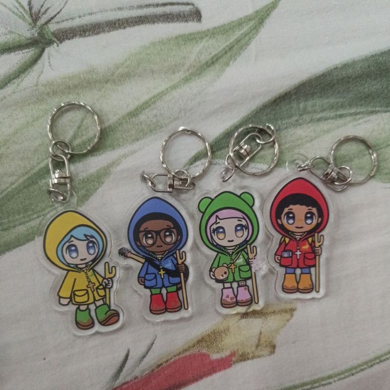 GANTUNGAN 1 SET LUCE AND FRIEND KEYCHAINS (SKY, XIN, FE) MASKOT YUBIMU ...