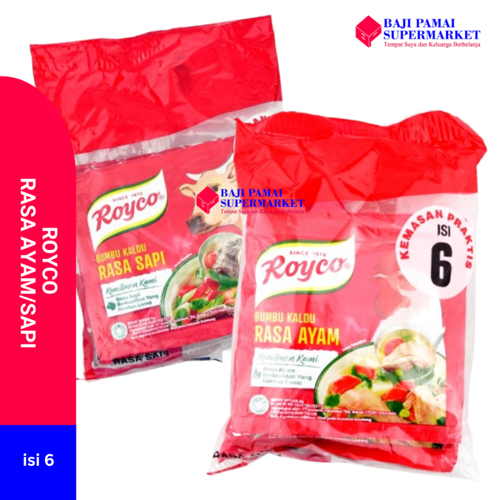 Royco Chicken / Beef Broth Seasoning contains 6 Sachets | Shopee ...