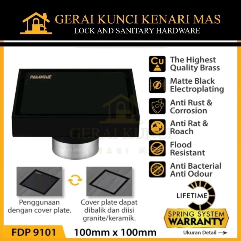 Paloma Floor Drain Strainer Anti-Odor Bathroom Drain Strainer FDP 9101 | Shopee Philippines