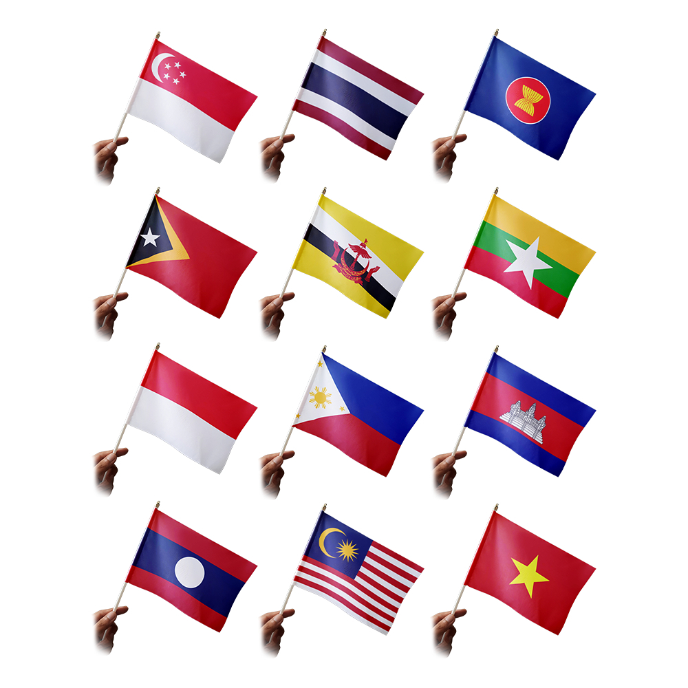 Nazhifa Printing - Small Uk ASEAN Country Flag, Hand Flag, Parade ...