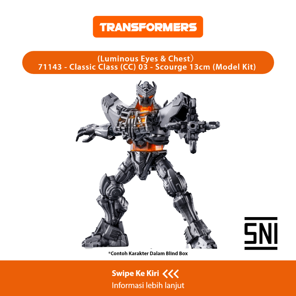 Blokees Transformers Scourge (Luminous Eyes & Chest) Model Kit Gacha ...