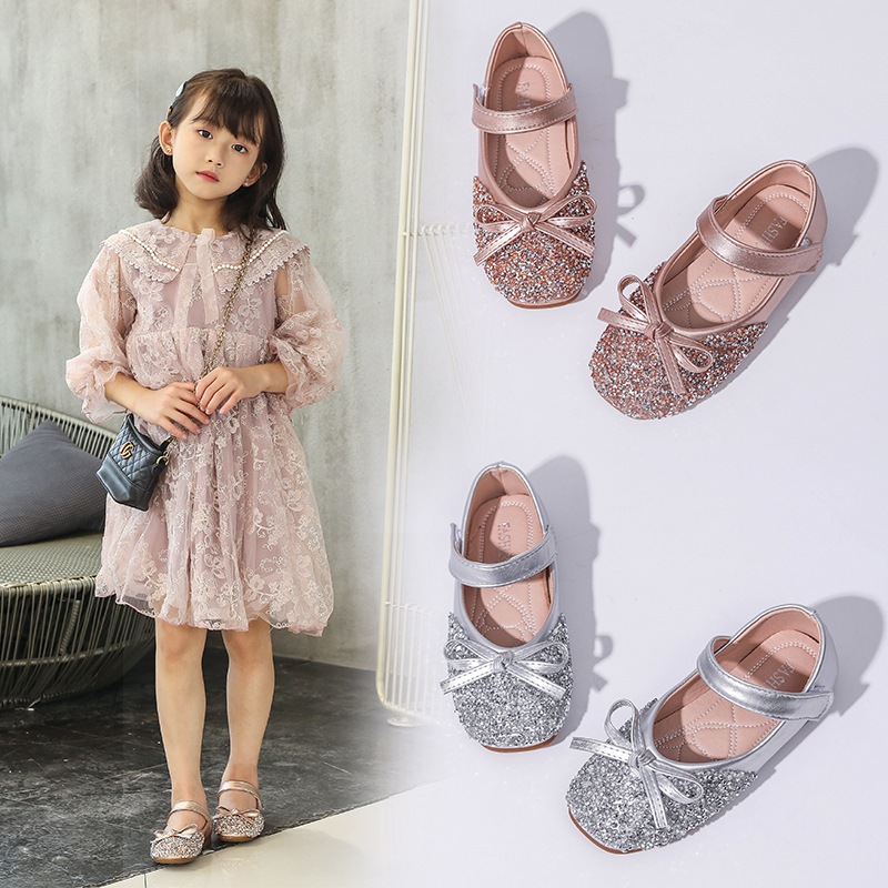 331 Children's and baby girls' shoes / fashion sequin shoes with bling ...