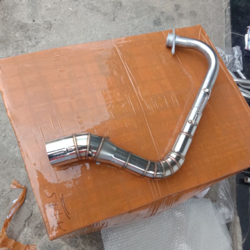 Big Elbow stainless Open Pipe For Mio sporty Mio slulty Mio i 125 Click ...
