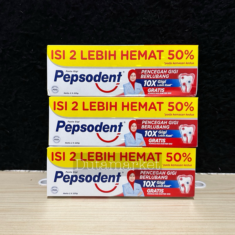 [BUY 1 GET 1 FREE] PEPSODENT Cavity Toothpaste 225 gr contents 2 (225 ...