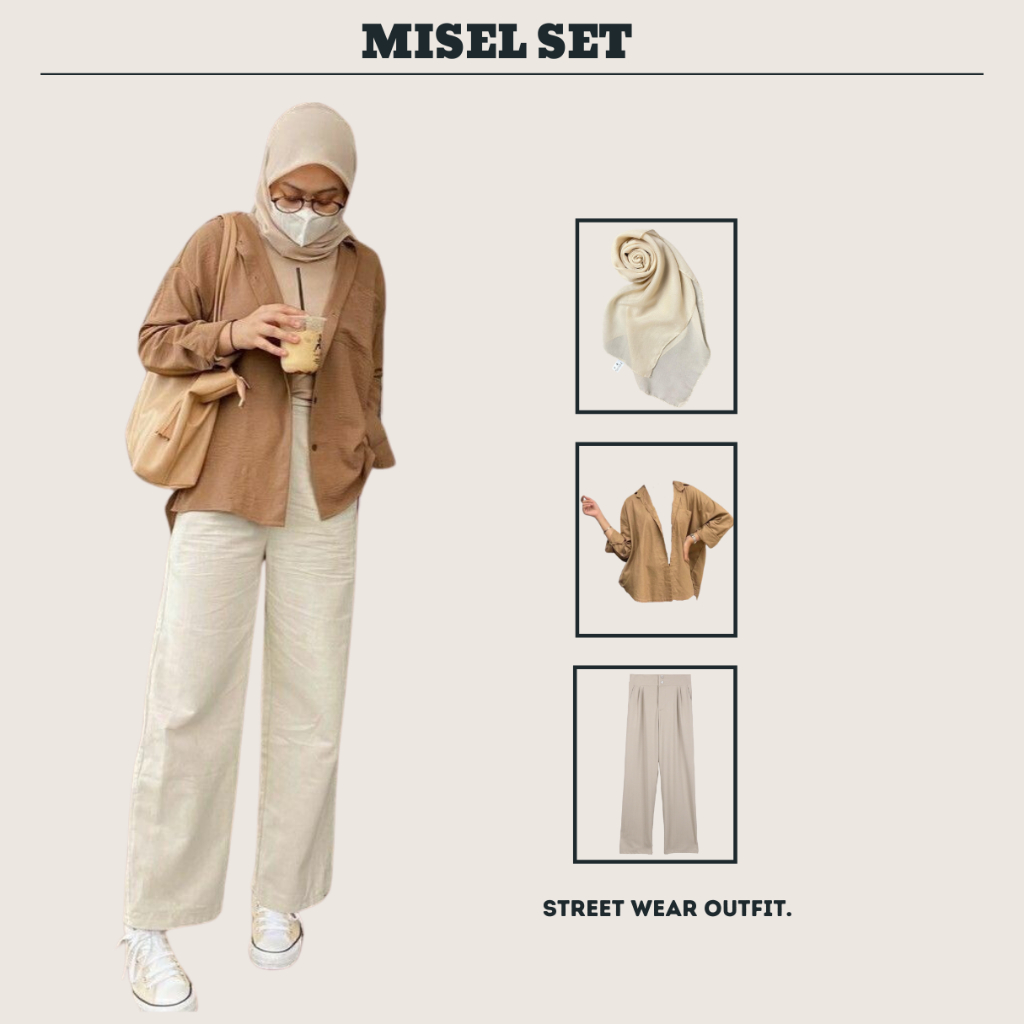 KEMEJA So - Misel Set | One Set for Contemporary Women (Linen Shirt ...