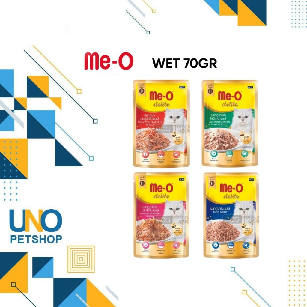 Meo Me-O Delite Pouch (70gr) Wet Cat Food | Shopee Philippines